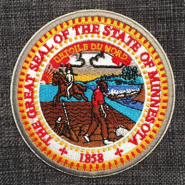 MINNESOTA USA STATE Seal Emblem Governor Tim Walz 100% Embroidered ...