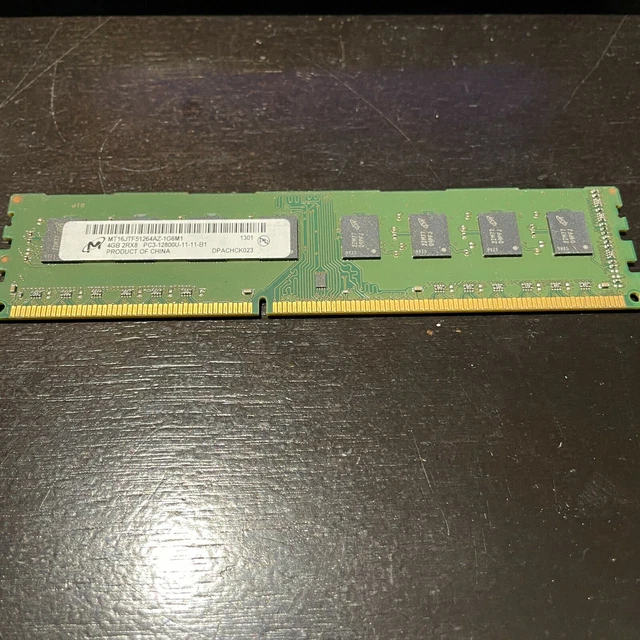 MICRON DESKTOP RAM/MEMORY 4GB 1Rx8 PC3-12800U 1600MHz DDR3 $11.00 - PicClick AU