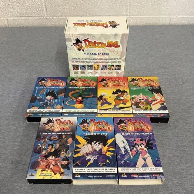 DRAGON BALL THE Saga of Goku Complete VHS Box Set of 5 Tapes Anime £54. ...