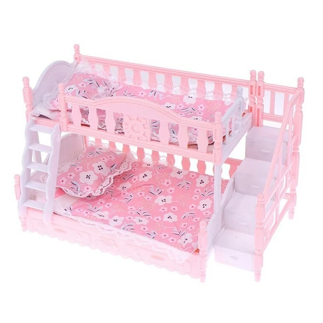 COUCHE LITS SUPERPOSÉS Dollhouse Modèle de scène Lit de princesse miniature EUR 8,56 - PicClick FR