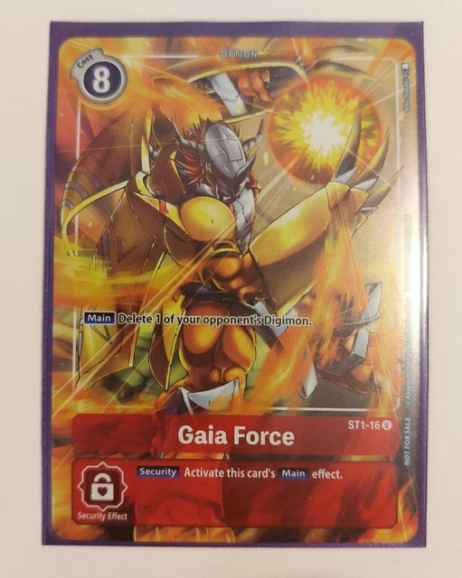 GAIA FORCE DIGIMON Tamers Evolution Promo Card (ST1-16) $56.00 ...