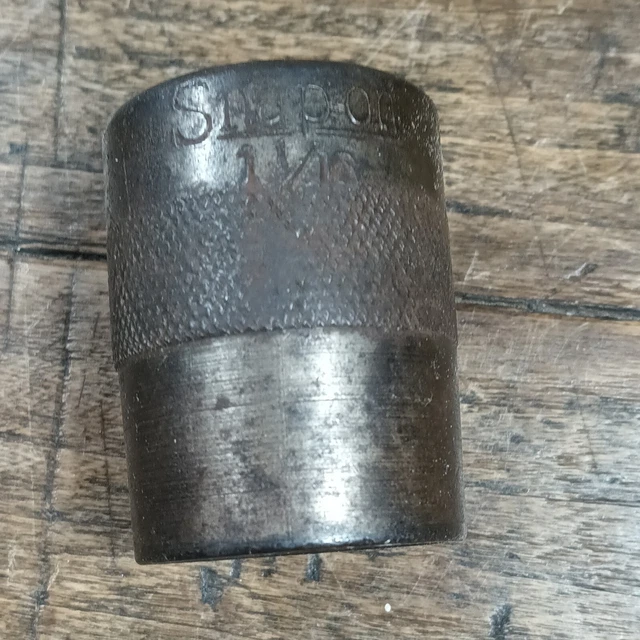 SNAP-ON TOOLS SOCKET 1/2" drive 1- 1/16" 6 Point USA Impact ANTIQUE EUR ...