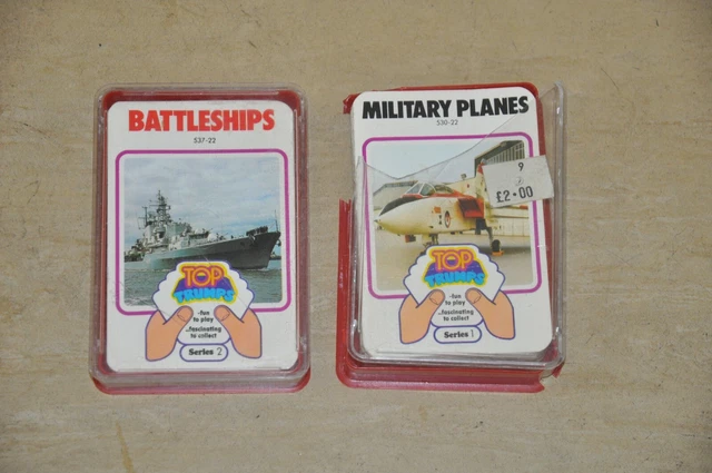 RARE VINTAGE 1970S BATTLESHIPS AND MILITARY PLANES TOP TRUMPS EUR 8,99 ...