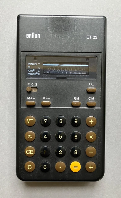 BRAUN CALCULATOR, ET23, vintage and collectible, with case, fully ...