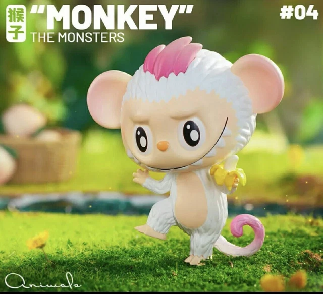 POP MART X HOW2WORK Labubu The Monsters Animals Monkey Mini Figure Art ...
