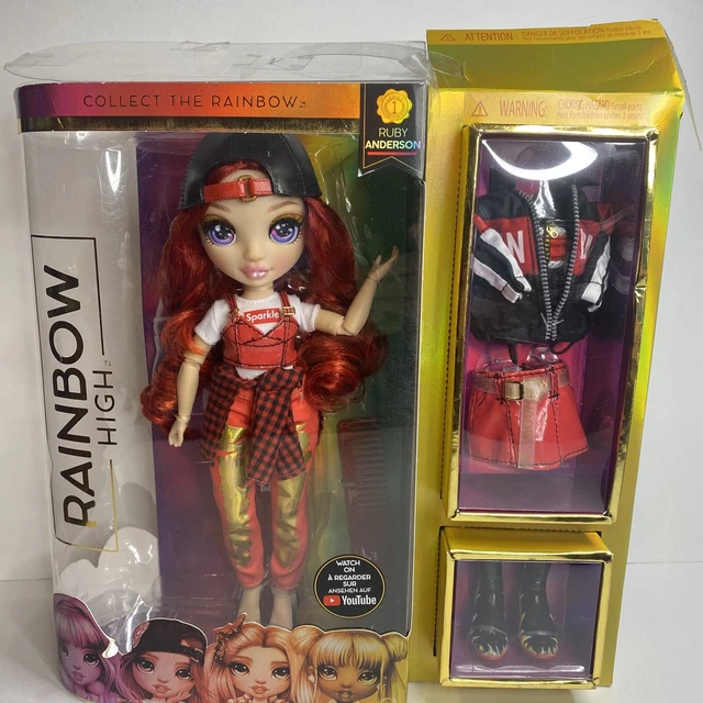 RAINBOW HIGH RUBY Anderson Fashion Doll Red Clothes Accessories NIB EUR ...