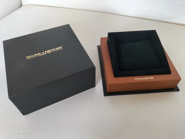 BAUME & MERCIER Vintage Wooden Watch Box Scatola Orologio Uhrenbox ...