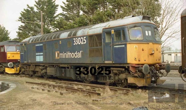 ORIGINAL 35MM BRITISH RAILWAY NEGATIVE OF 33025 AT CARNFORTH COPYRIGHT ...