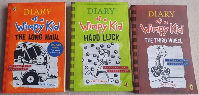 3 X BOOKS DIARY OF A WIMPY KID JEFF KINNEY 7 LONG HAUL 8 HARD LUCK 9 ...