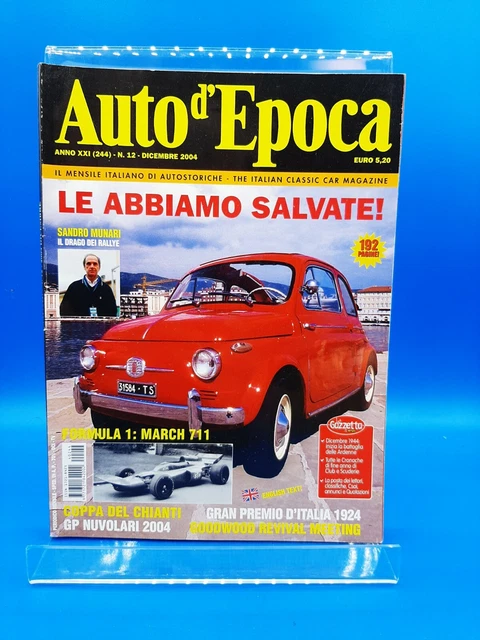 RIVISTA AUTO D'EPOCA fiat 500 march f1 711 Sandro Munari EUR 9,00 ...