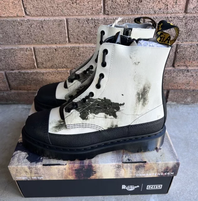DR. MARTENS X Nine Inch Nails 1460 Boots - Mens Us 9 White limited ...