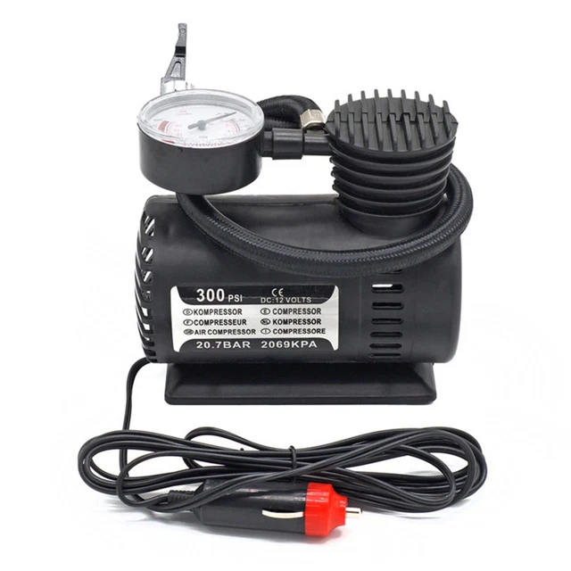 MINI ELECTRIC TIRE Inflator Portable Car Air Compressor Pump With ...