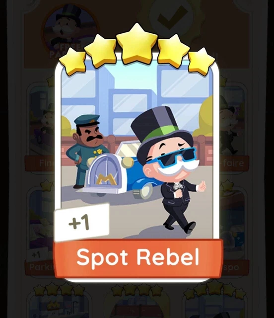 SET 13 MONOPOLY Go Sticker Spot Rebel 5 star Card EUR 10,24 - PicClick IT