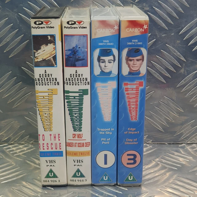 THUNDERBIRDS X4 VHS Tapes Carlton Volume 1/3 ITC Polygram Volume 3/12 ...