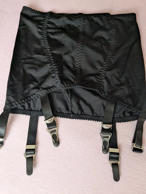 XXL VINTAGE Mieder Hüfthalter 6 Straps Strumpfhalter Schwarz EUR 24,55 ...