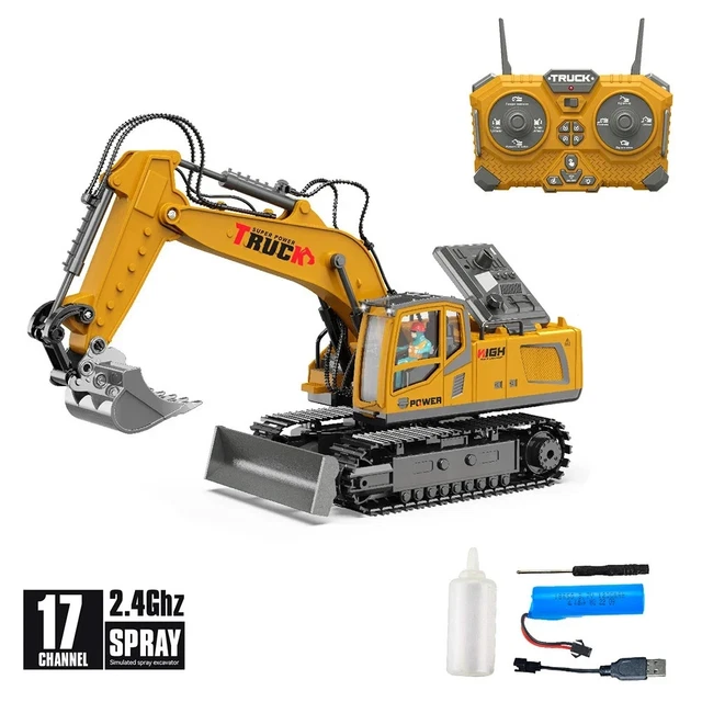 RC EXCAVATOR 17CH Remote Control Truck 2.4G RC Crawler Engineering £52. ...