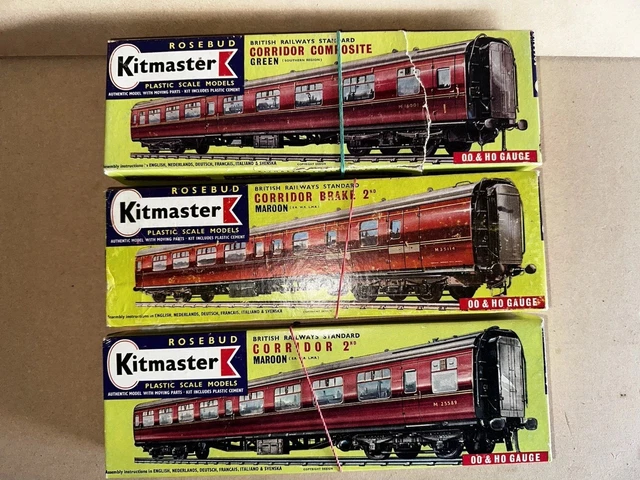 KITMASTER BR MK1 Coaches For Spares Repairs OO Gauge three comp/open £ ...