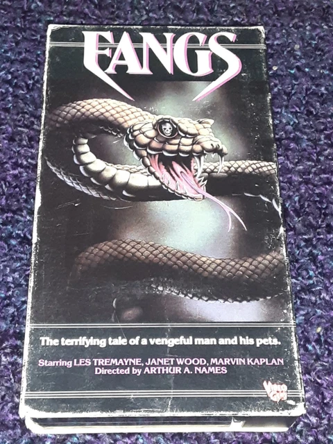 Fangs Vhs Horror Extremely Rare Htf Cult Classic Video Gems Slipcase