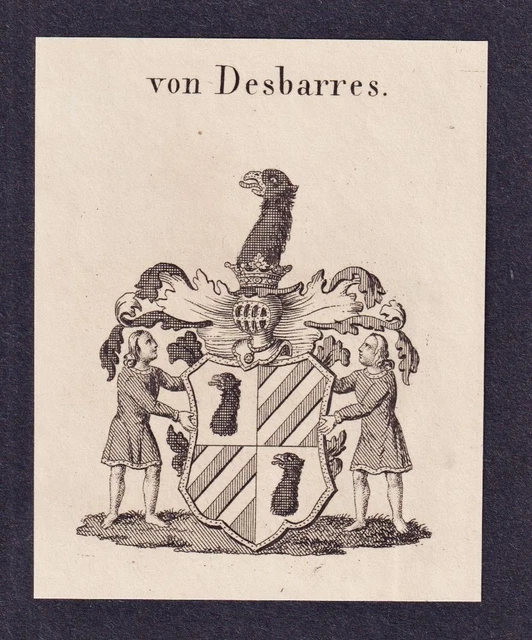 DESBARRES ARMOIRIES COAT Of Arms Héraldique Heraldry Genealogie EUR 15 ...