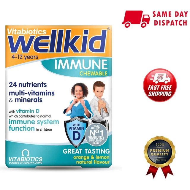 VITABIOTICS IMMUNE SYSTEM function Chewable Tablets for Kids 24 ...