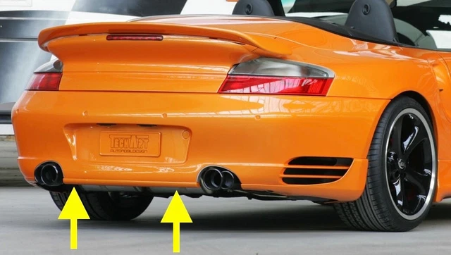 01-05 PORSCHE 996 Turbo Gt2 -Techart- Rear Bumper Add-On Aero Fin ...