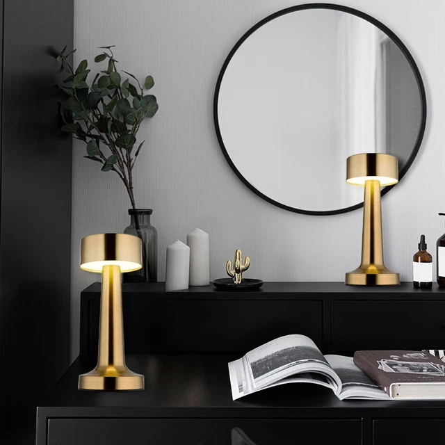 LAMPE DE TABLE Éclairage Lecture LED Salon Variateur Tactile Batterie ...