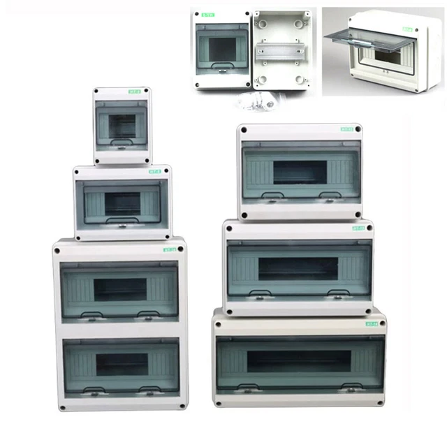 18 OR 12 or 8 or 5 Pole Surface Mount Distribution Board Switchboard ...