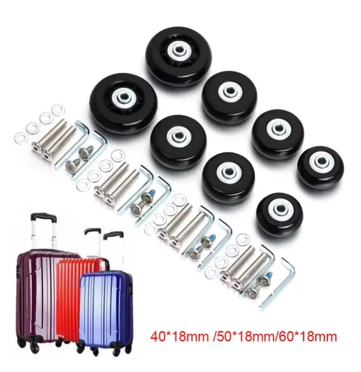 LUGGAGE SUITCASE WHEELS Axles Repair Kit Replacement Travel Dia.40mm ...