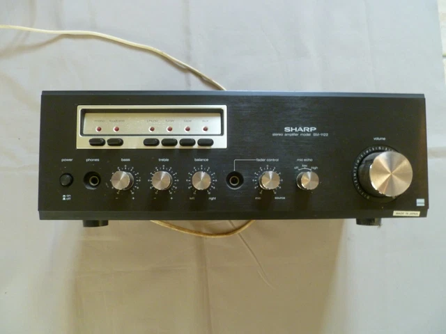 VINTAGE SHARP STEREO Amplifier Model SM-1122 £9.99 - PicClick UK