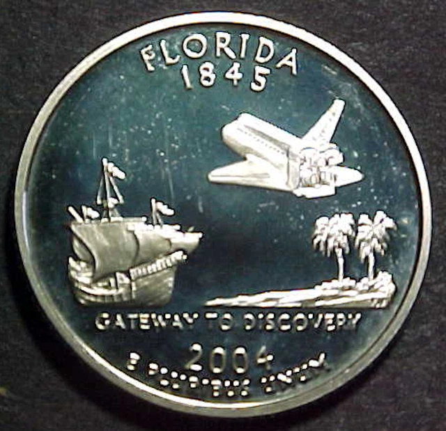 2004-S FLORIDA SILVER Proof State Quarter......min. Bid .01 & No ...