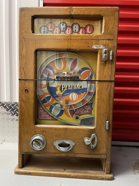 ANTIQUE 1950S / 1960s Playball Coin Operated Penny Machine £473.21 ...