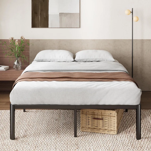 ZINUS VAN DOUBLE Bed Frame with Storage Space underneath - 4Ft6 (135 X ...