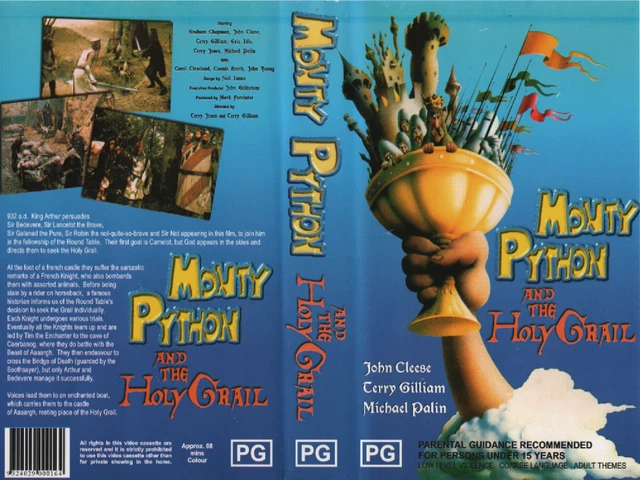 MONTY PYTHON AND THE HOLY GRAIL - VHS - PAL - NEW - Original Oz release ...