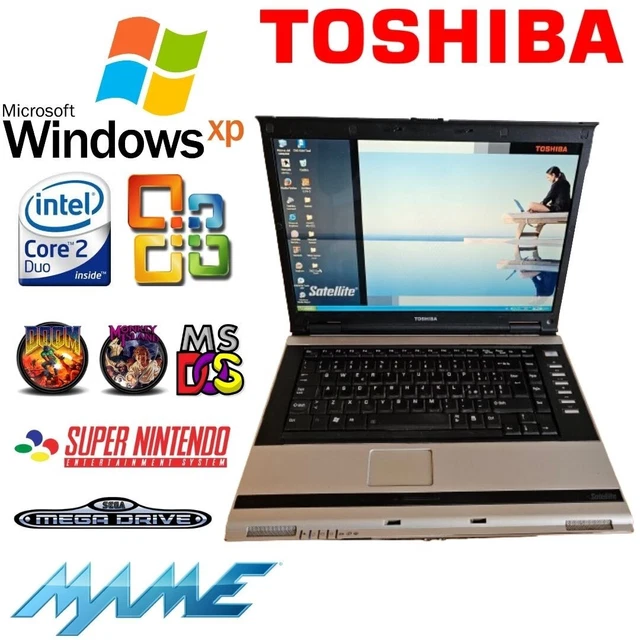 PC NOTEBOOK TOSHIBA Satellite A110-180 retrogaming Windows Xp+Giochi XP ...