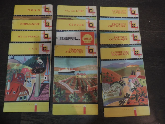 LOT N°2, DIVERSES cartes Shell des régions de France, année 1959. EUR ...
