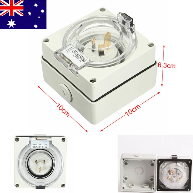 240V POWER INLET Weatherproof Motorhome Caravan Electrical Socket IP66 ...