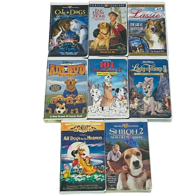 FAMILY 8 VHS Dog Lot: All Dogs go to Heaven Air Bud Cats & Dogs Shiloh ...
