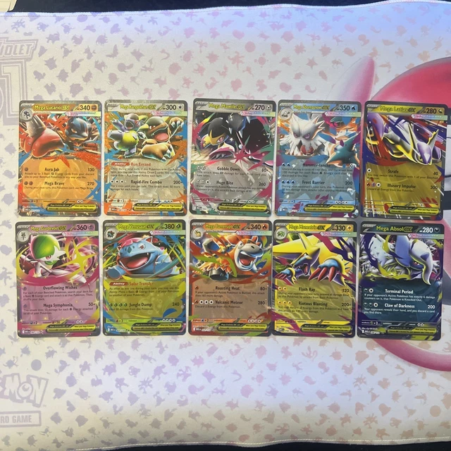 POKÉMON TCG MEGA Evolution Double Rare Ex Bundle Full Set 10 Mint £19. ...