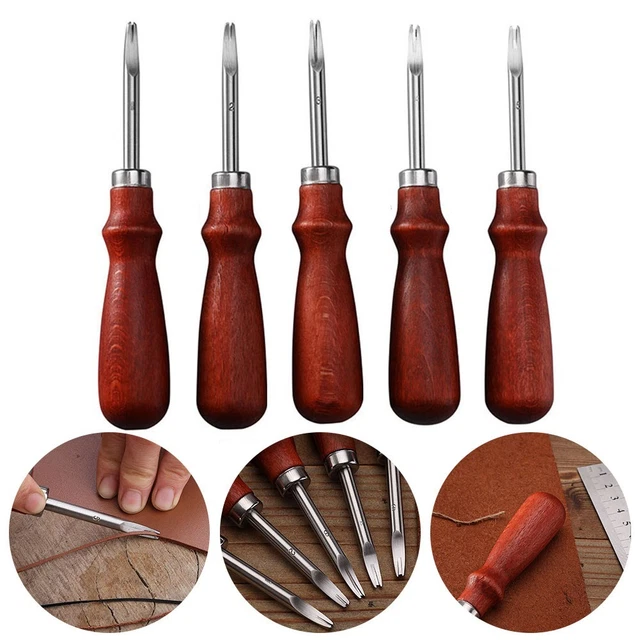 OUTIL D'ARTISANAT EN cuir outil de coupe biseauté en acier inoxydable ...