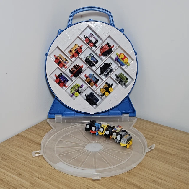 THOMAS AND FRIENDS Minis Storage Carry Case with 21 Mini Trains Mattel ...
