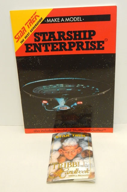 STAR TREK MAKE A Model Starship Enterprise 1990 book paper Tribble ...