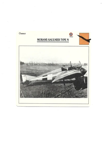 MORANE-SAULNIER TYPE N Avion Chasseur / Fiche AVIATION EUR 1,75 ...