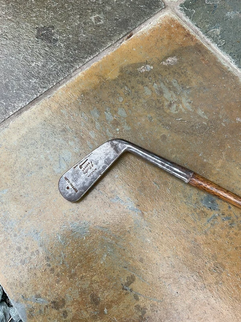 TOM STEWART PUTTING Cleek - Inspection Dot vintage antique hickory golf ...