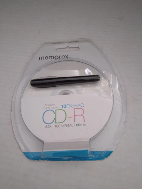 MEMOREX PRINTABLE CD-R 52x 700MB 80 Minute 10-Pack New $10.00 - PicClick
