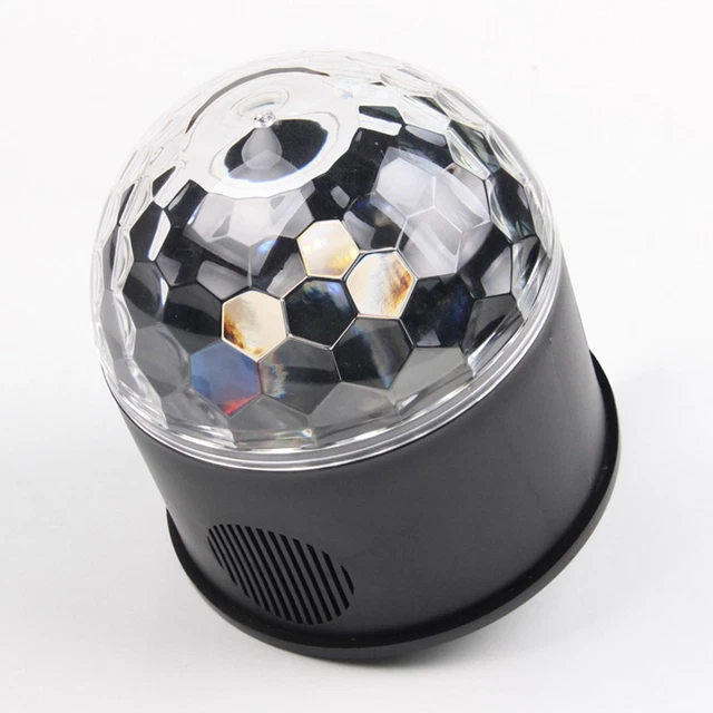 2 PCS LED Voice Control Mini Stage Lamp Crystal Ball Light Multicolor £ ...