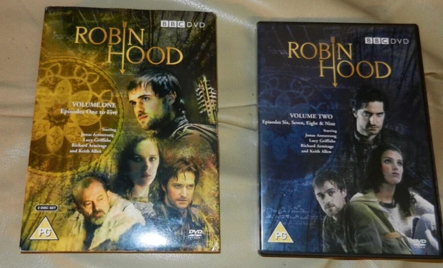 ROBIN HOOD BBC TV SERIES DVD VOL.1 SHOWS 1-5 VOL.2 SHOWS 5-6 JONAS ...