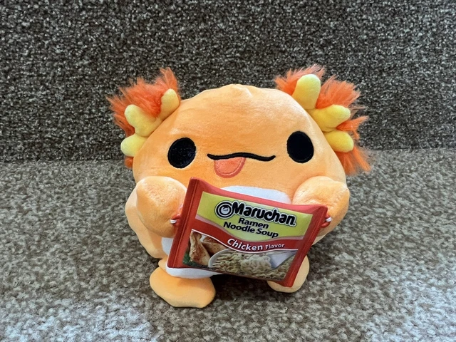 ZURU SNACKLES ALBIE Axolotl Maruchan Ramen Noodle Soup Food Soft Plush ...