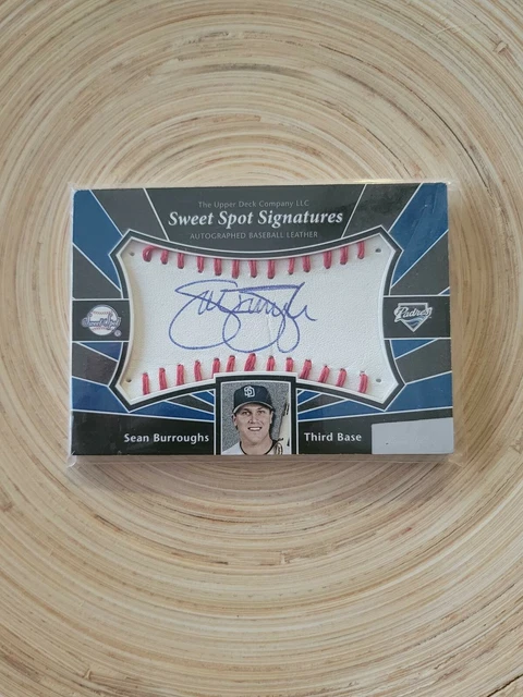 CARTE DÉDICACÉE SEAN Burroughs 2004 Upper Deck Signatures Sweet Spot ...