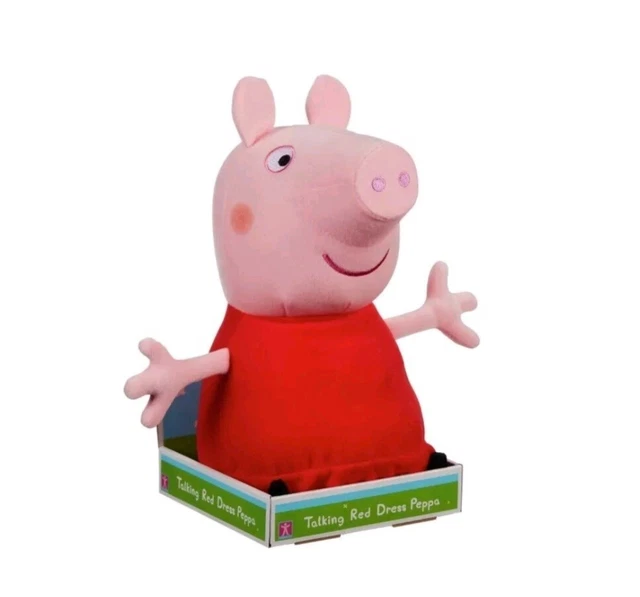 PEPPA PIG TALKING Red Dress Peppa Plush Toy, Children Kids Gift, New £9 ...