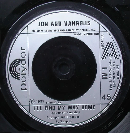 JON & VANGELIS - I'll Find My Way Home (7", Single) EUR 11,94 - PicClick FR